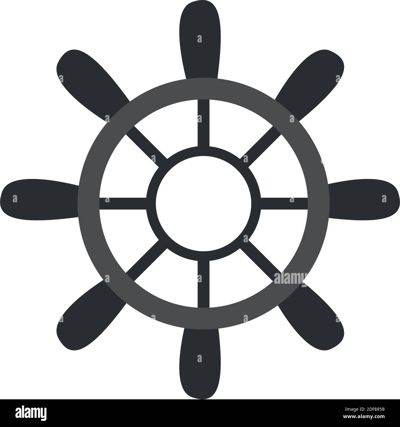 rudder icon design Sea nautical ocean navigation travel underwater ...