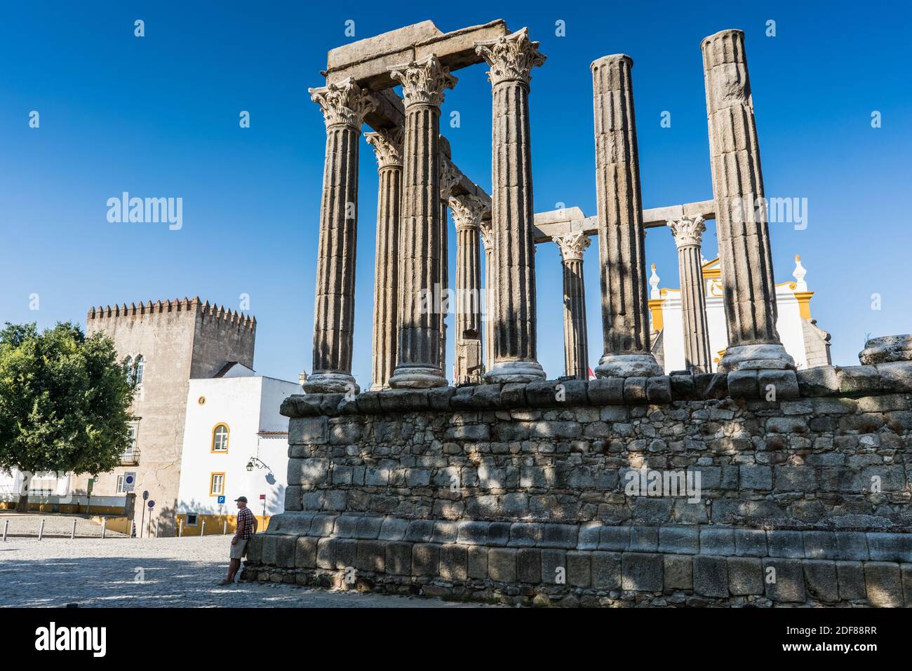 Roman temple of Evora, Portugal, Europe Stock Photo - Alamy