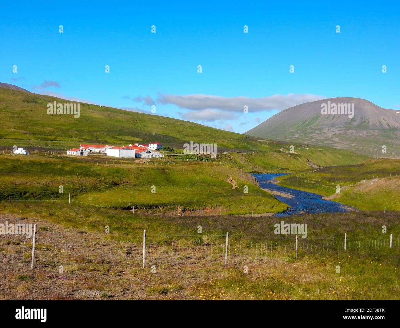 landscape with farm in Iceland Stock Photo - Alamy