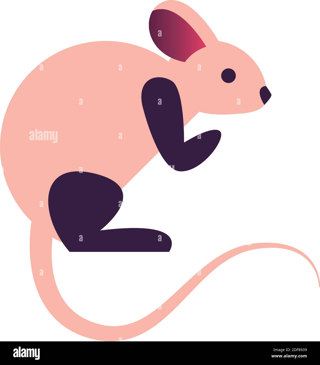 mouse abstract style icon design, Animal zoo and life theme Vector ...