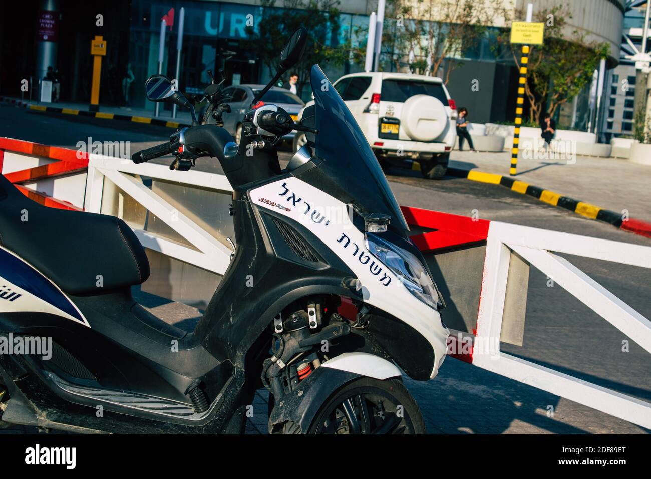 Tel Aviv Israel December 02, 2020 View of an Israeli police scooter ...