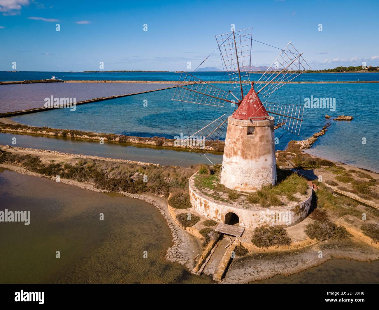 Salt Pans near Marsala at Sicily, Italy in Europe Stock Photo - Alamy