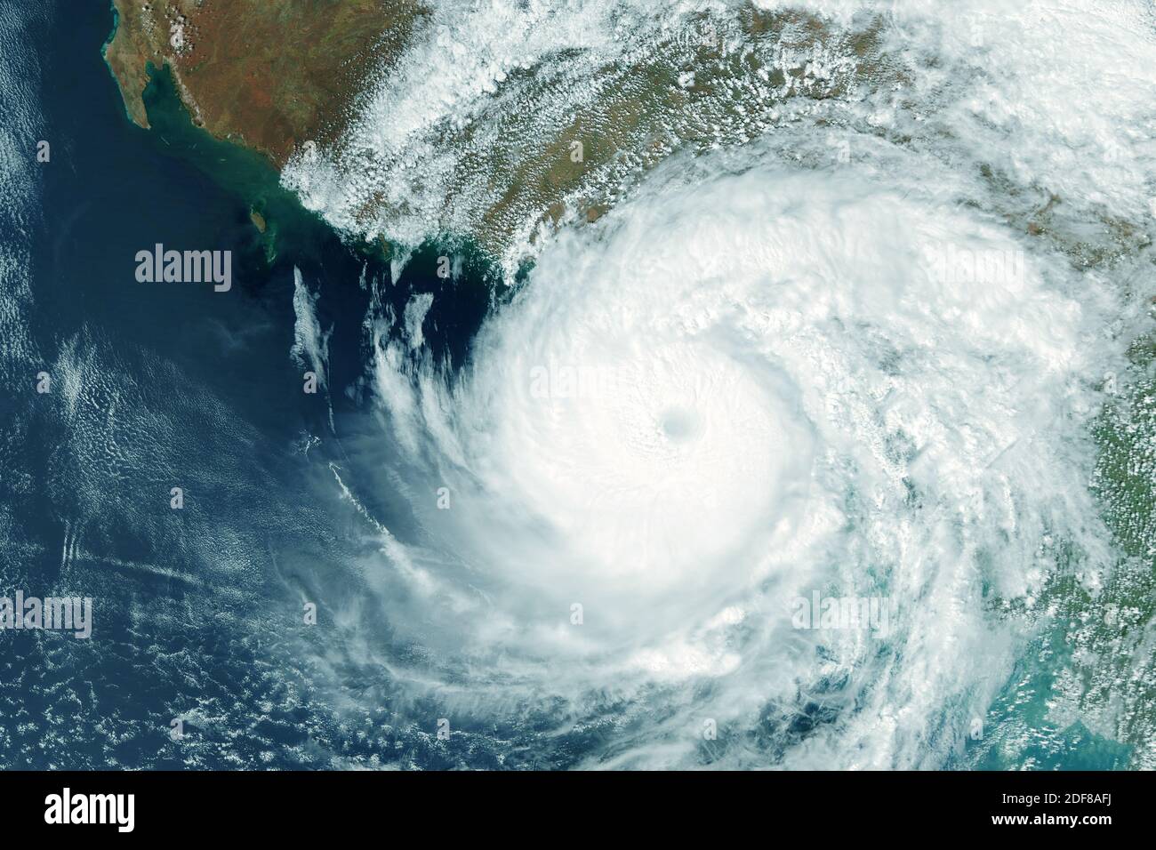 Cyclone from space. Elements of this image were furnished by NASA Stock ...