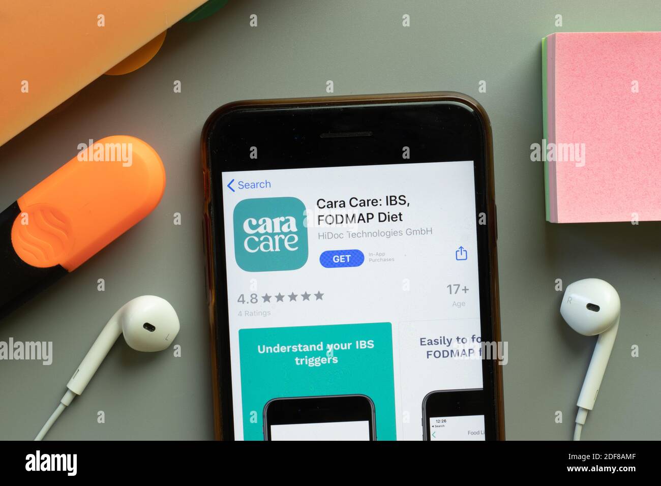New York, USA - 1 December 2020: Cara Care mobile app icon on phone ...