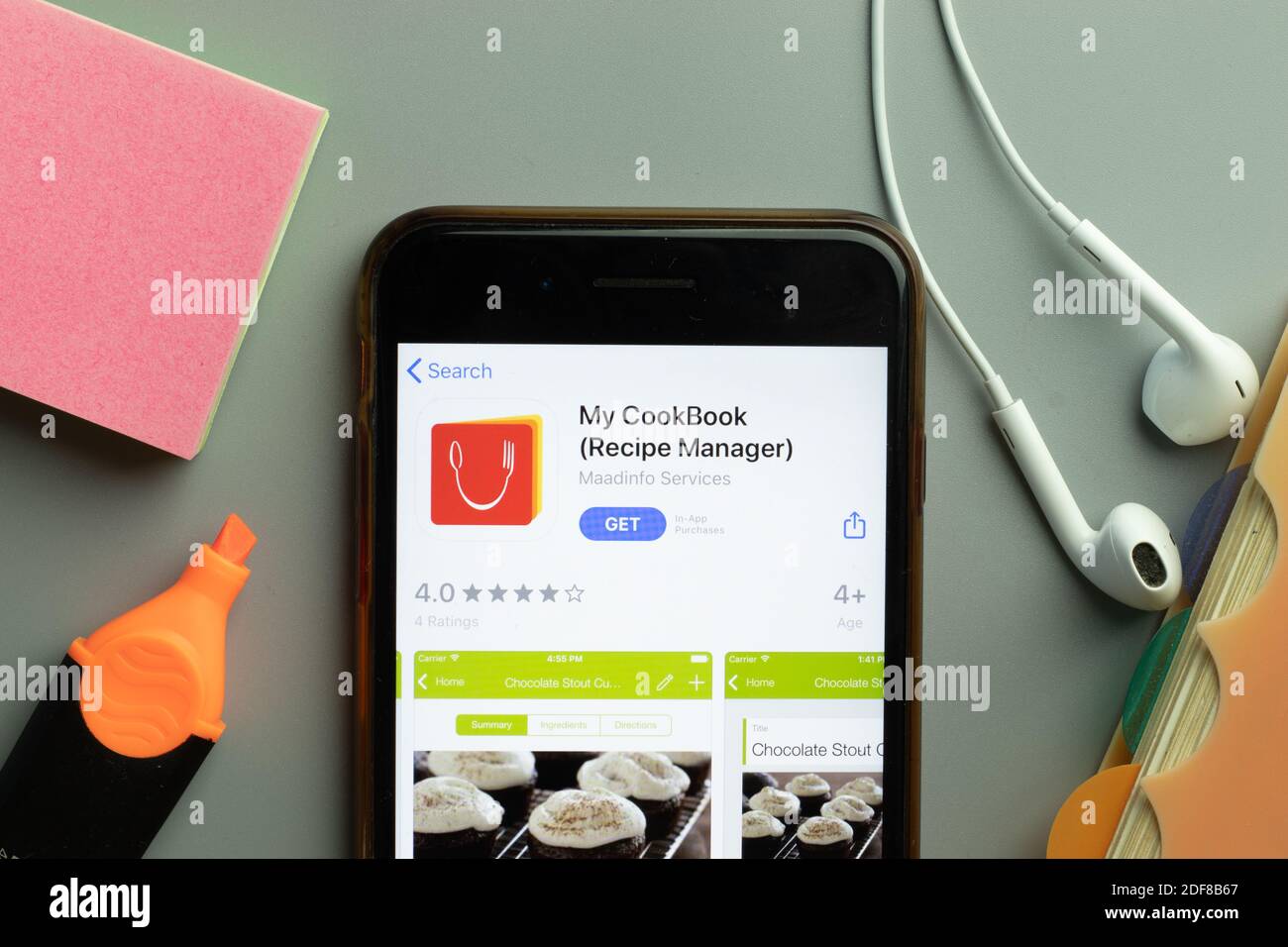 New York, USA - 1 December 2020: My CookBook Recipe Manager mobile app ...