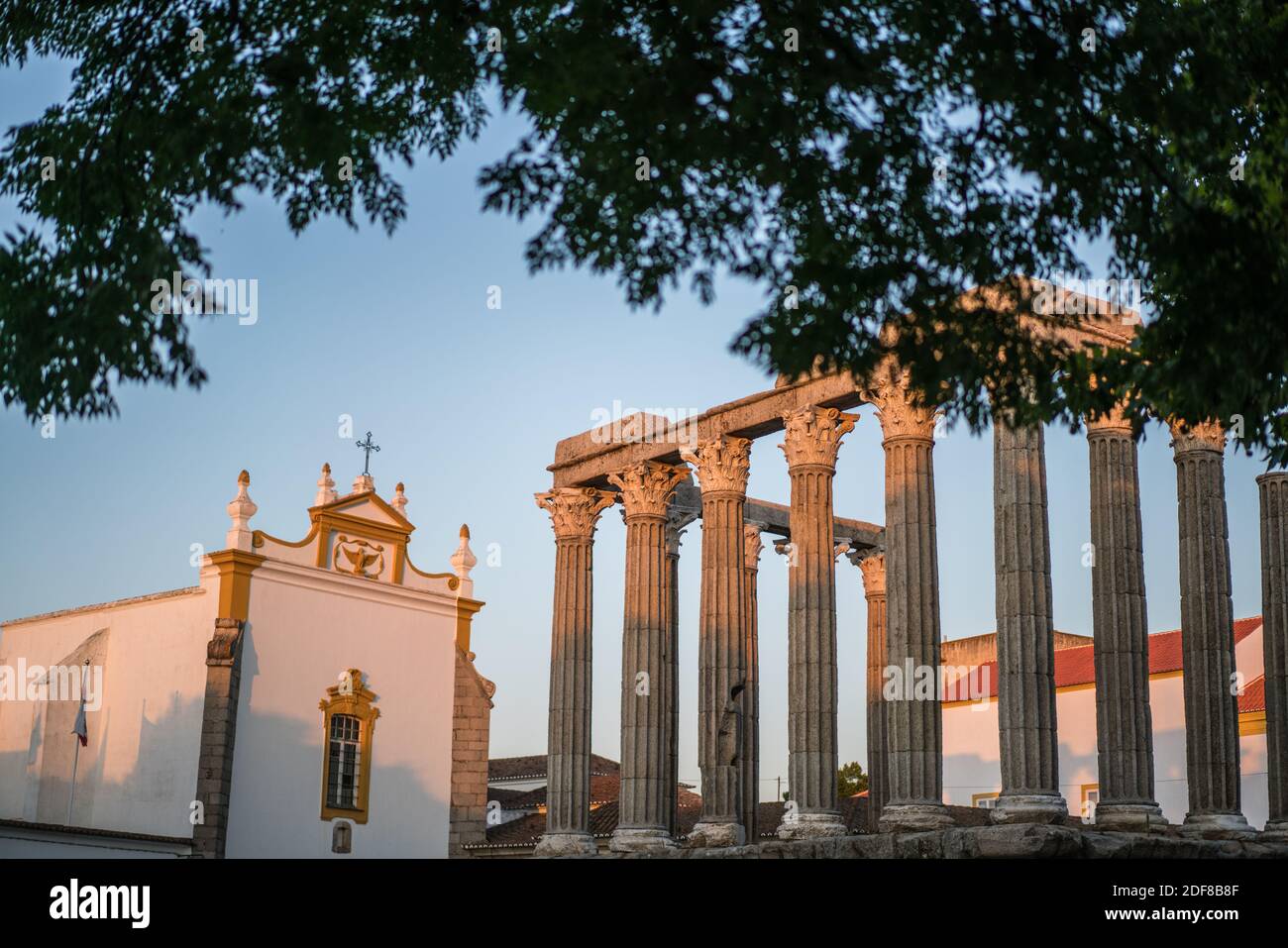 Roman temple of Evora, Portugal, Europe Stock Photo - Alamy