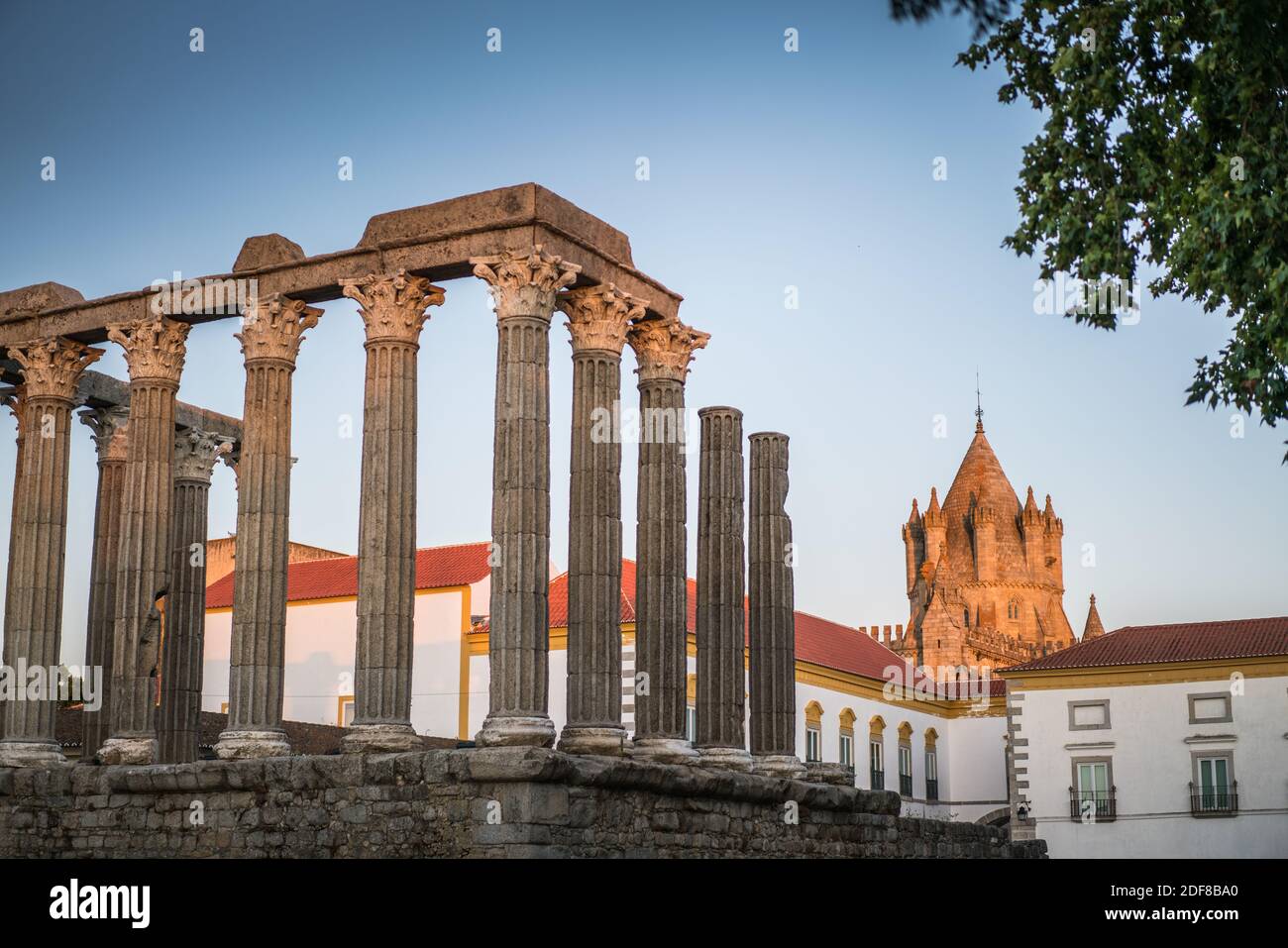 Roman temple of Evora, Portugal, Europe Stock Photo - Alamy