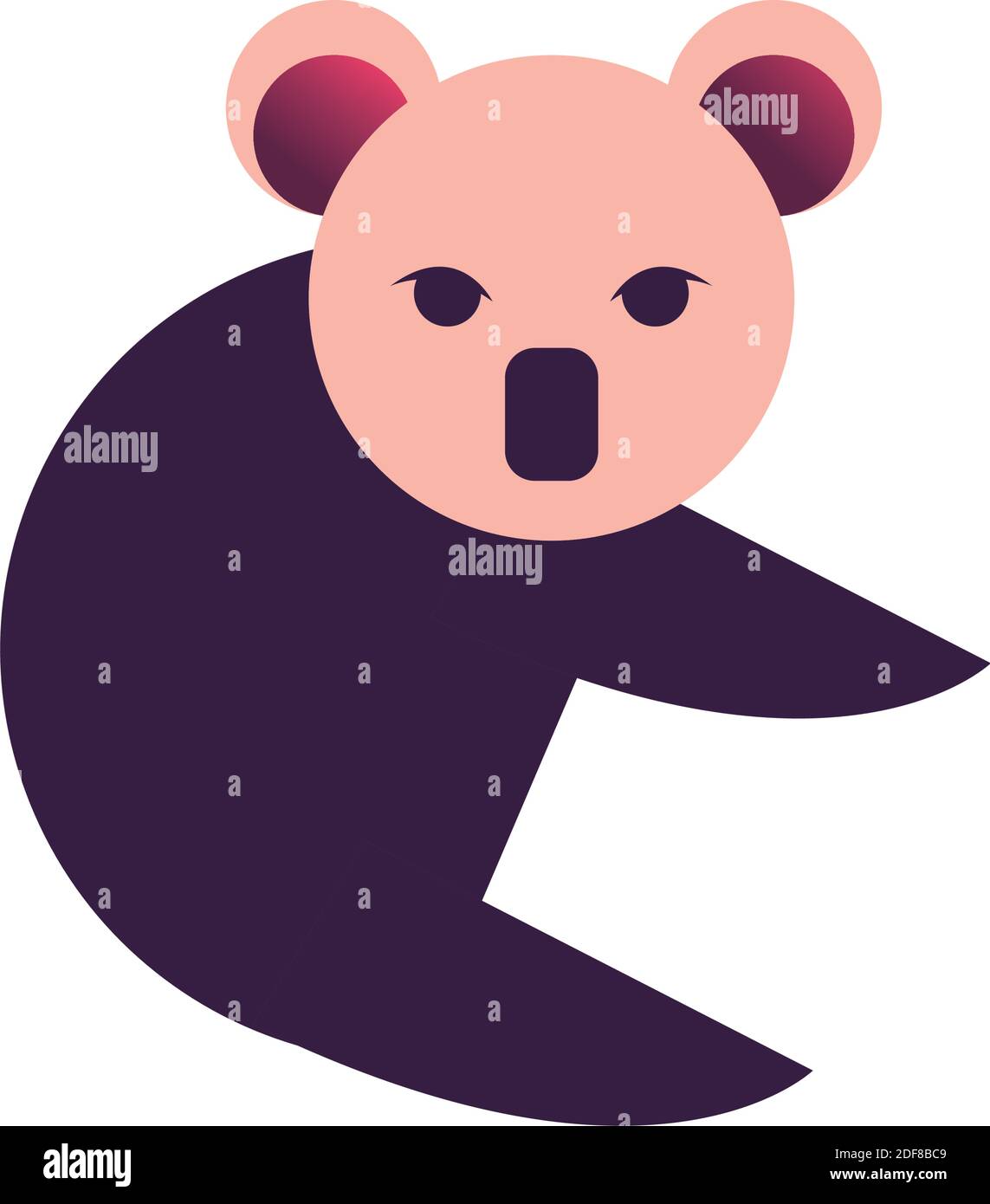koala bear abstract style icon design, Animal zoo and life theme Vector ...