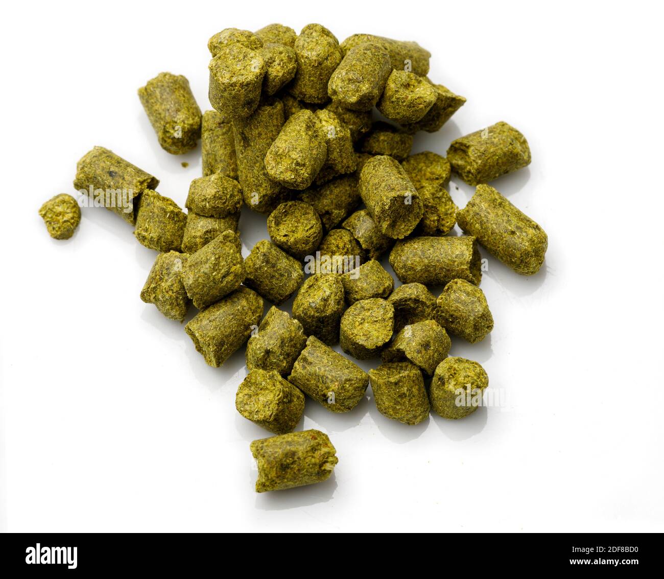 hop pellets for brewing on white Stock Photo - Alamy