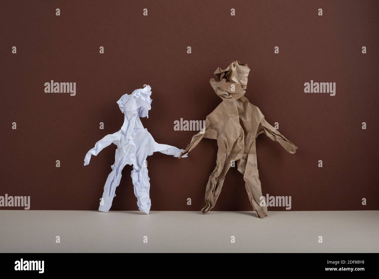 People made from paper. Communication, relationship concept. Society ...