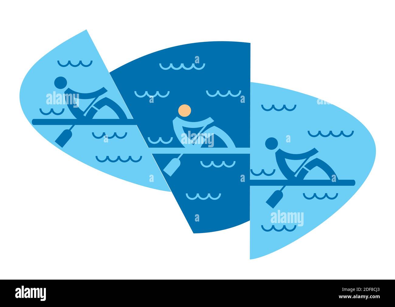 Cartoon rowing boat hi-res stock photography and images - Alamy