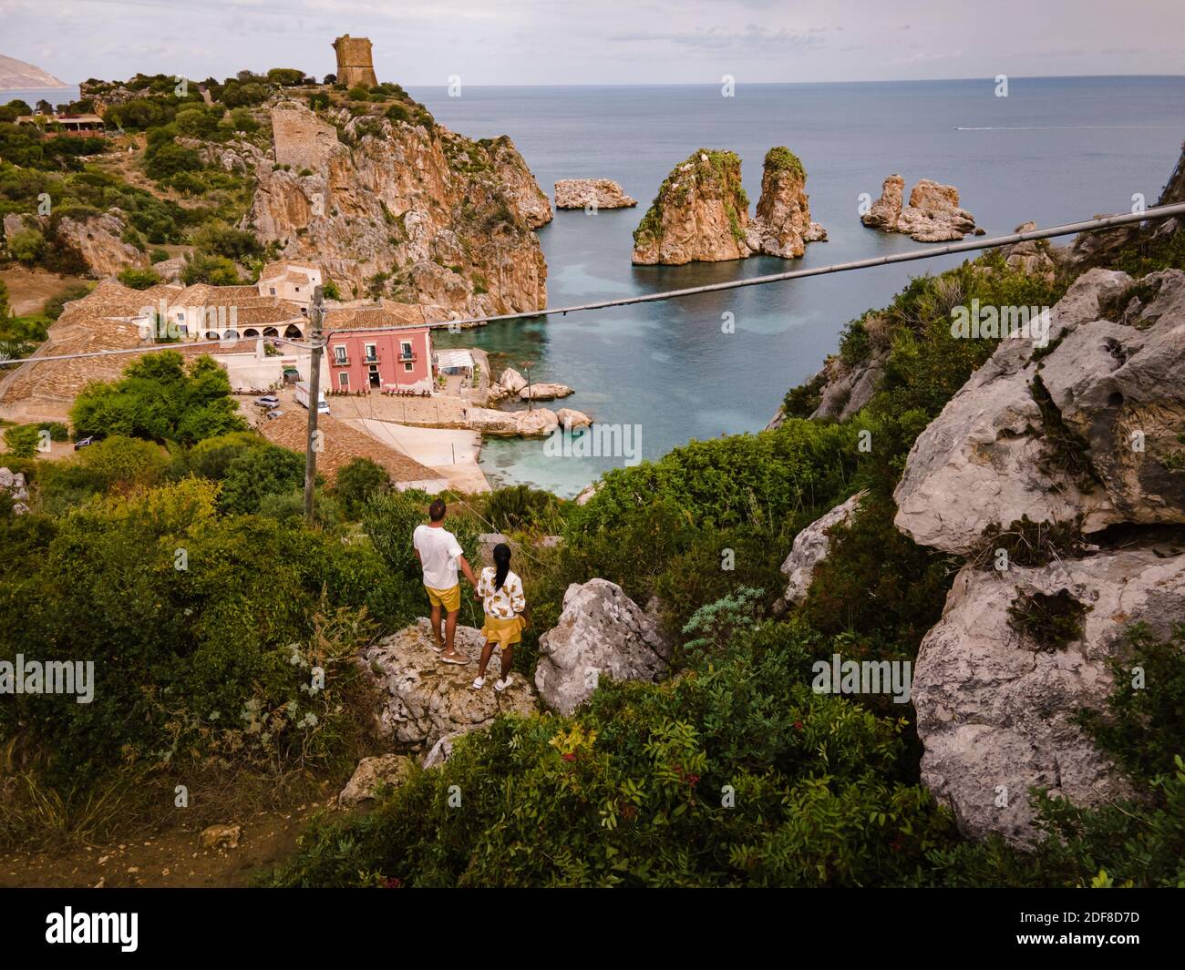 Scopello Beach in Sicily Italy Europe during summer Stock Photo - Alamy