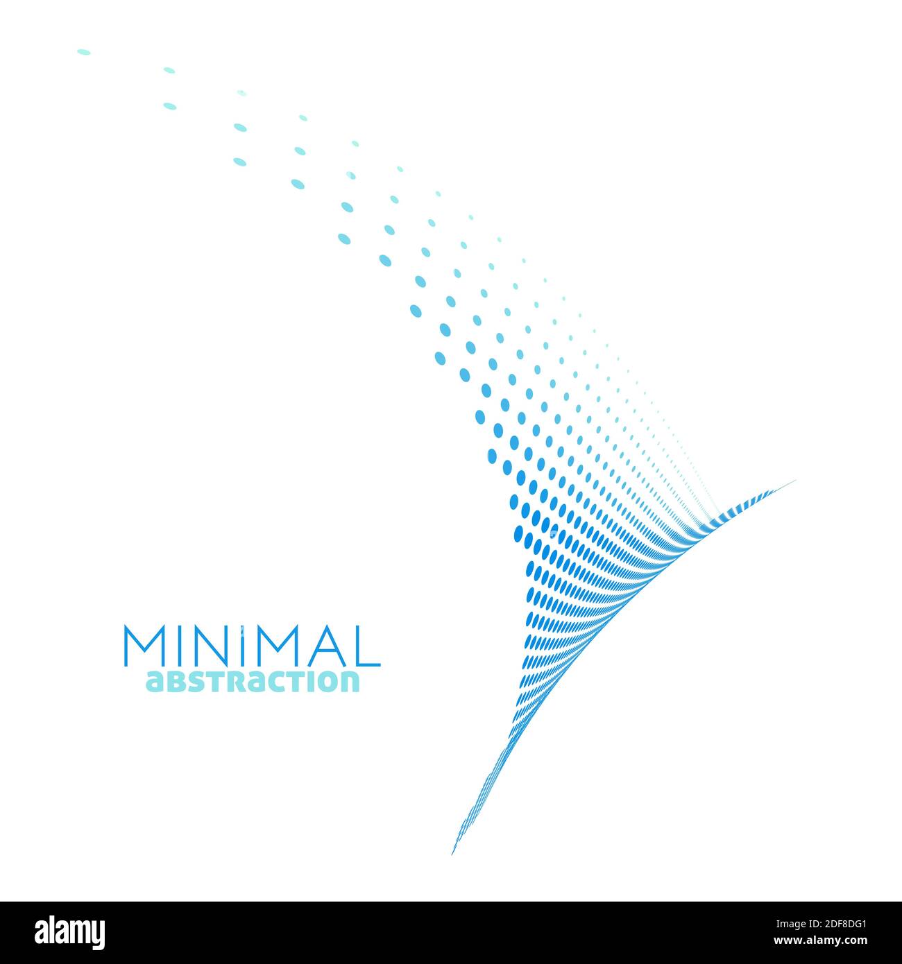 Minimal blue dotted abstraction on white background. Simple vector ...