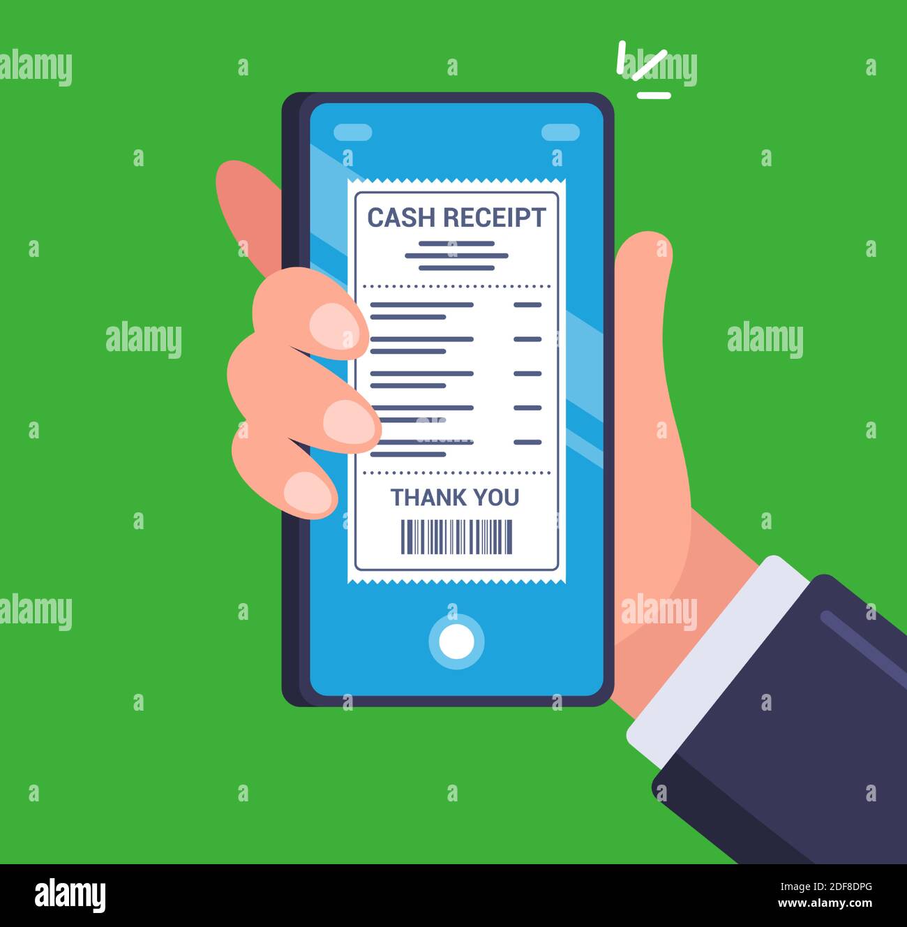 the person received an electronic check on their smartphone after ...