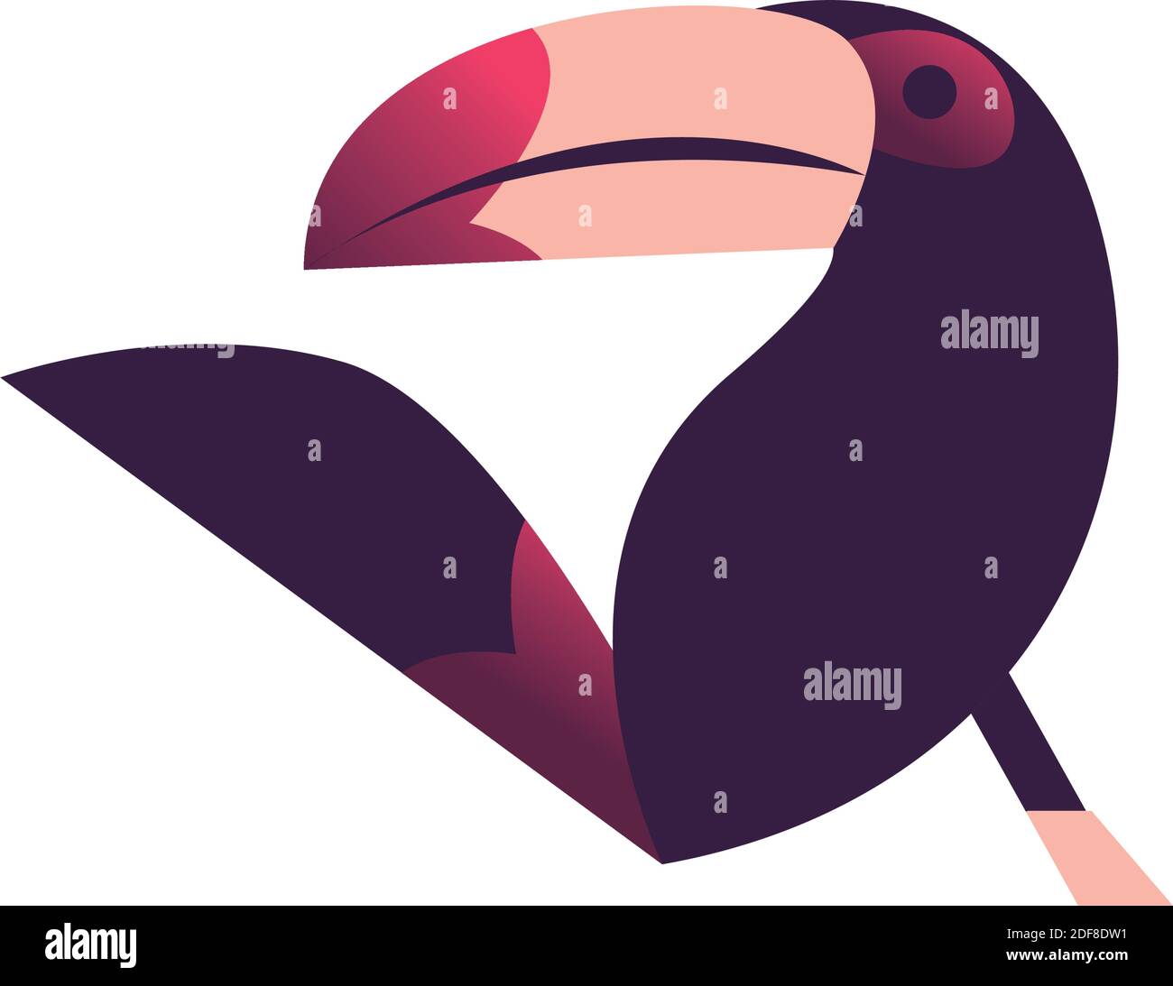 toucan bird abstract style icon design, Animal feather predator ...