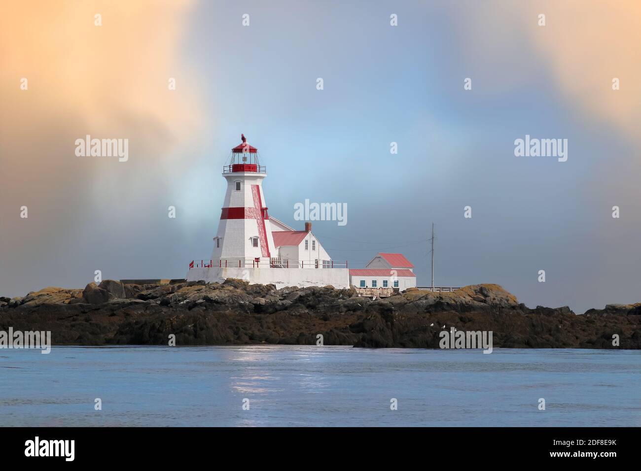 Head Harbour Lighthouse (East Quoddy) in New Brunswick, Canada on ...
