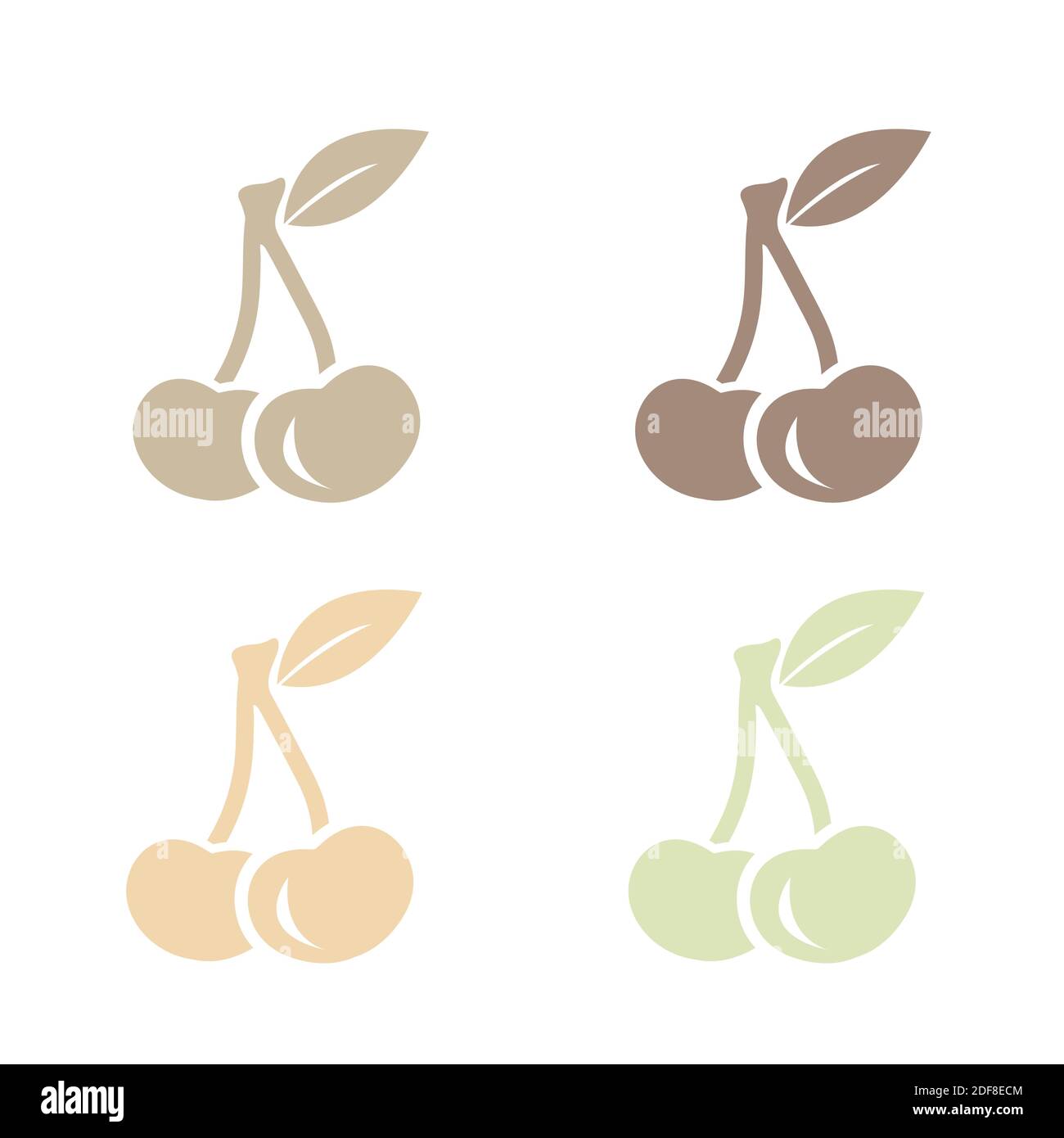 black cherry fruits vector illustration. cherry fruits icons Stock ...