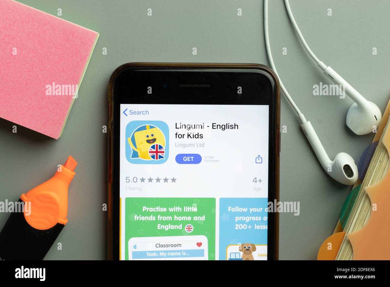 New York, USA - 1 December 2020: Lingumi English for Kids mobile app ...