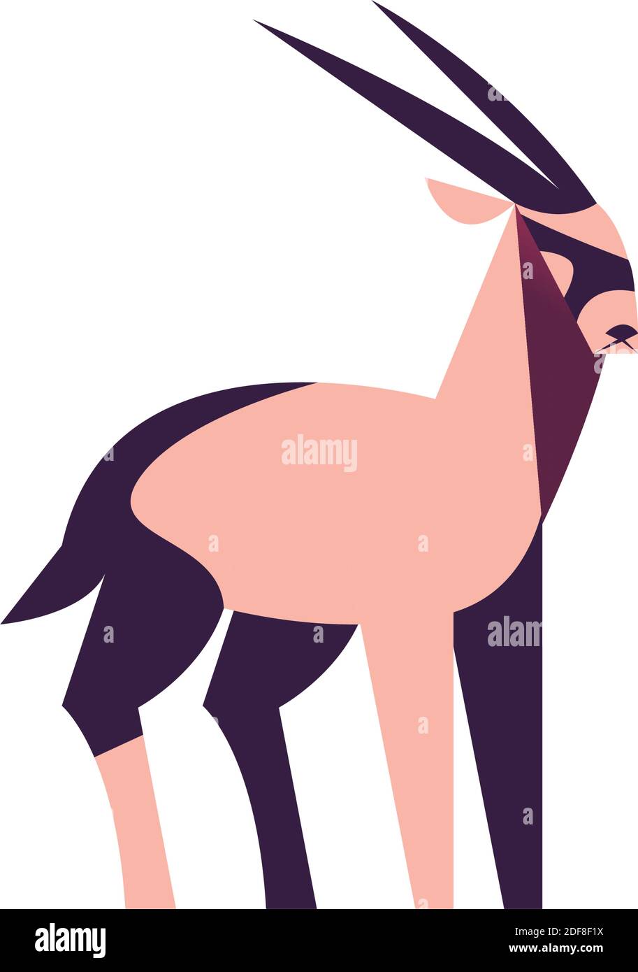 goat abstract style icon design, Animal zoo and life theme Vector ...