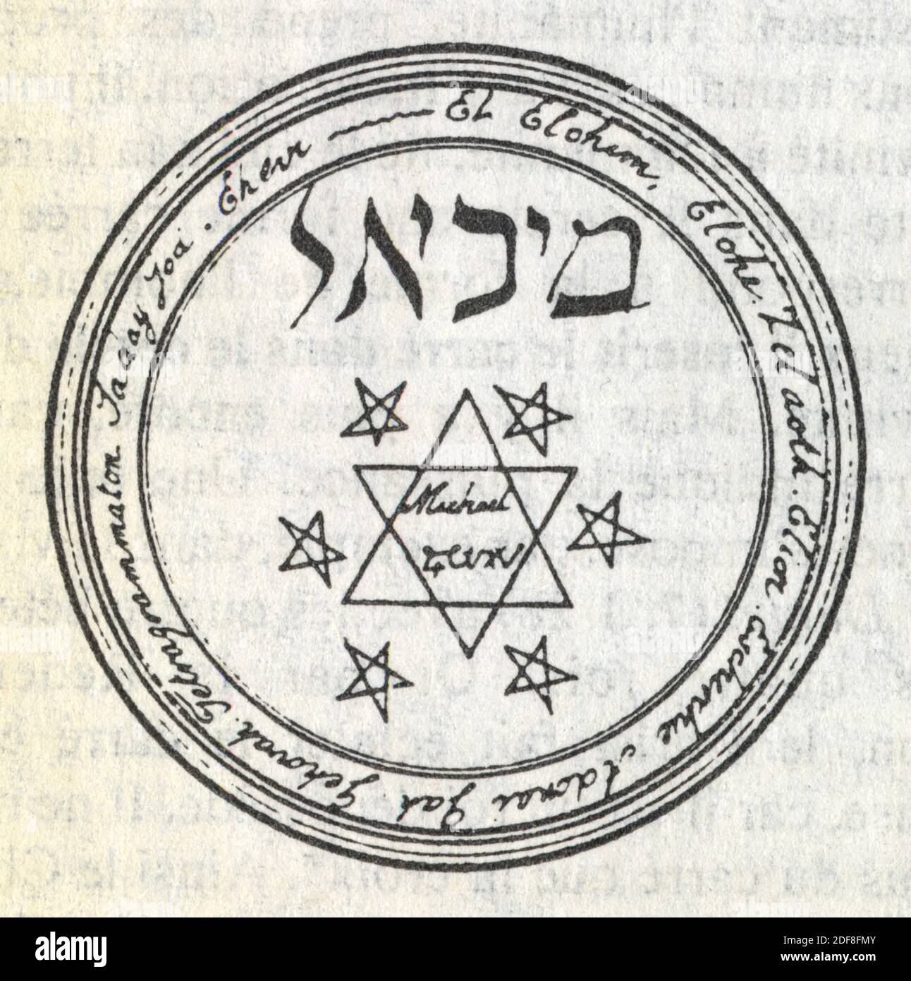 Cercle magique. Cercle de la table sacrée de l'Archange Michael servant ...