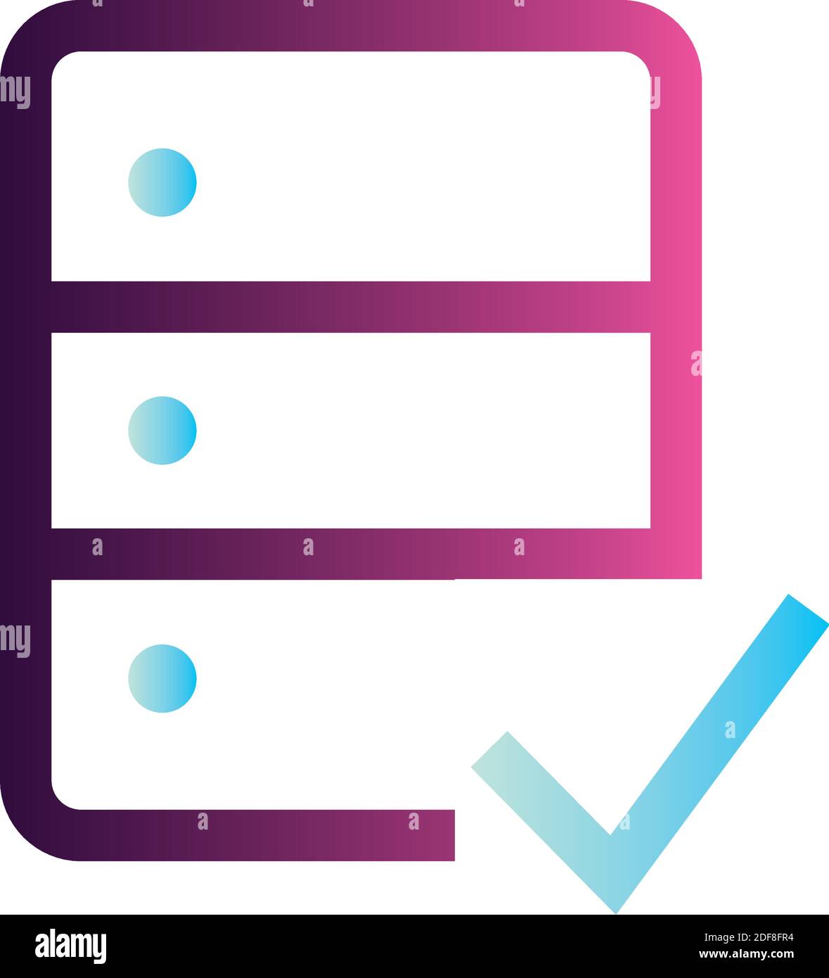 Web hosting with check mark design, Data center base security system hardware technology ...