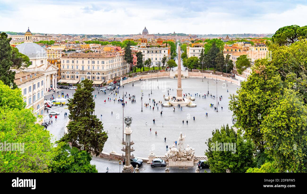 Aerial rome popolo hi-res stock photography and images - Alamy