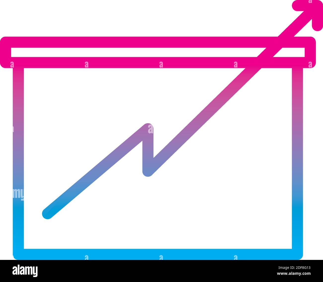 increase arrow on board gradient style icon design, Data analysis and ...