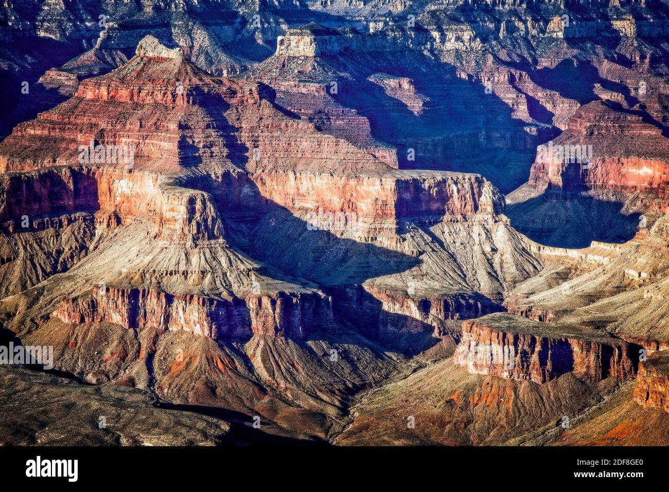 The carved canyons inside of Grand Canyon National Park in Arizona ...
