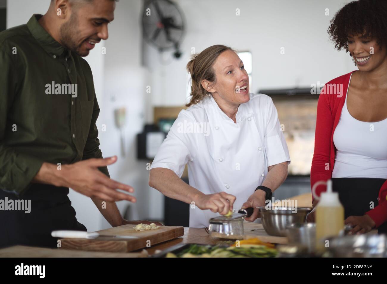 Female chef cooking tasty hi-res stock photography and images - Alamy