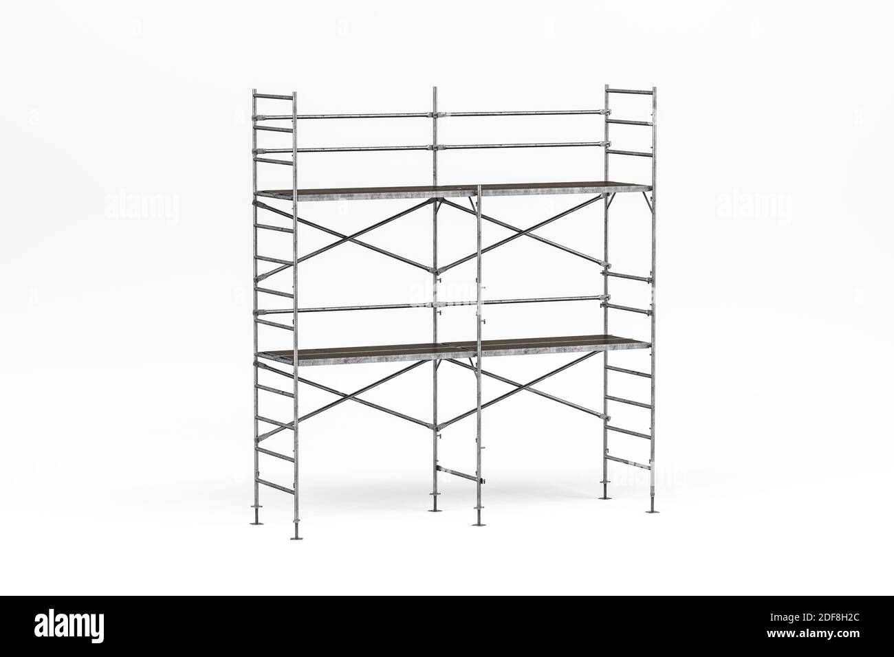 Scaffolding used in construction isolated on white background - 3d ...