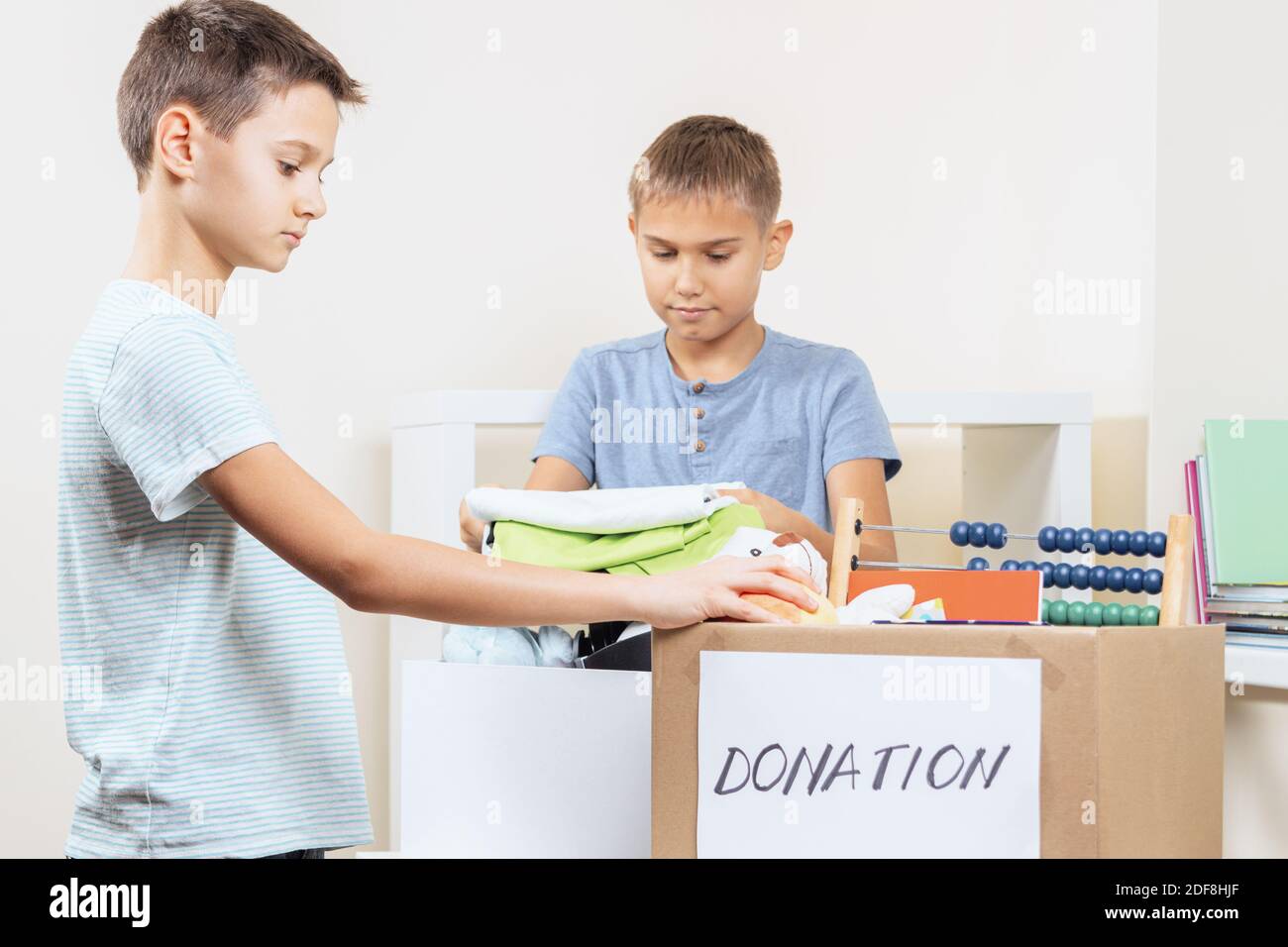 School donation boxes hi-res stock photography and images - Alamy