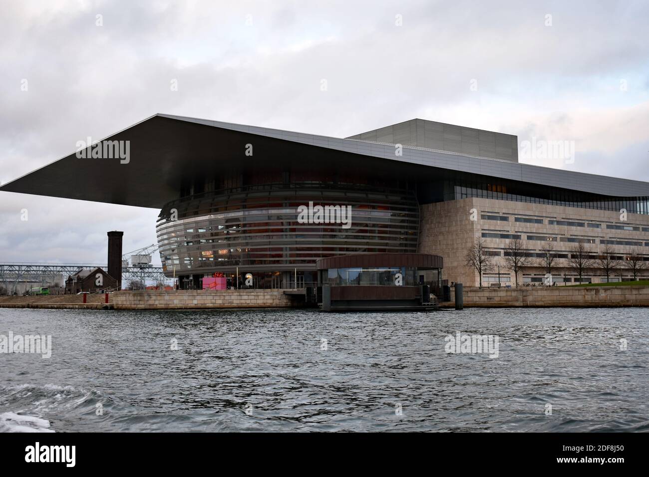 The modern architecture of the Copenhagen Opera House, Operaen, on the ...