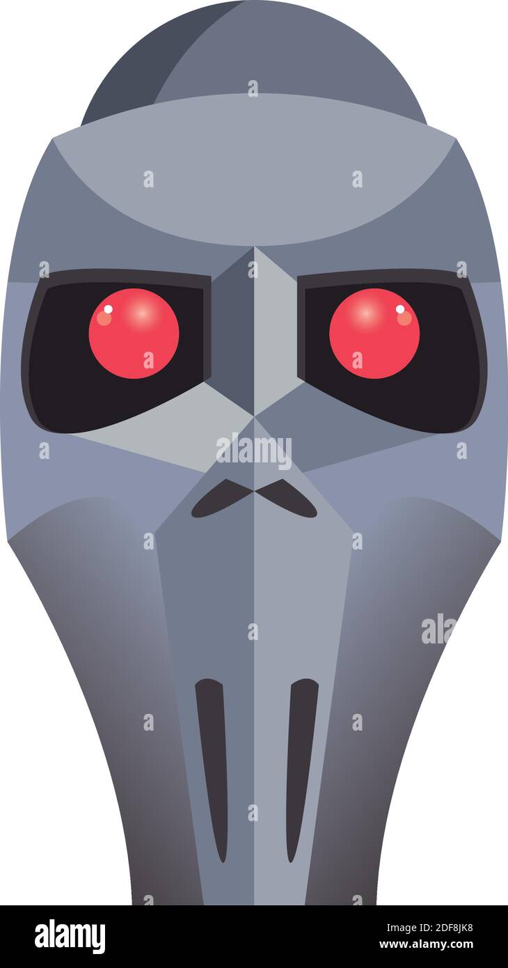 gray robot cartoon of robotic technology futuristic toy future machine ...