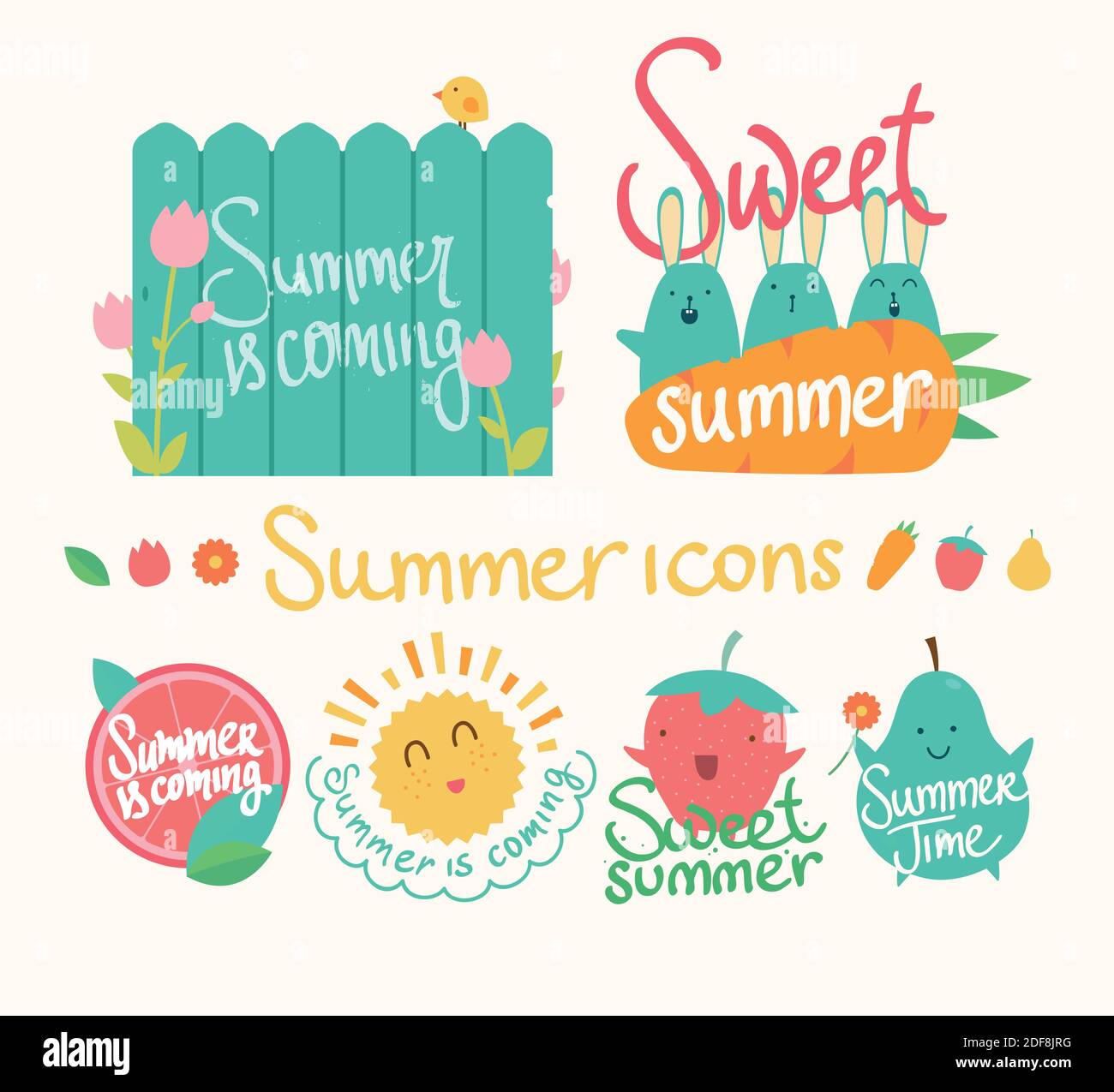 Summer collection text written hi-res stock photography and images - Alamy