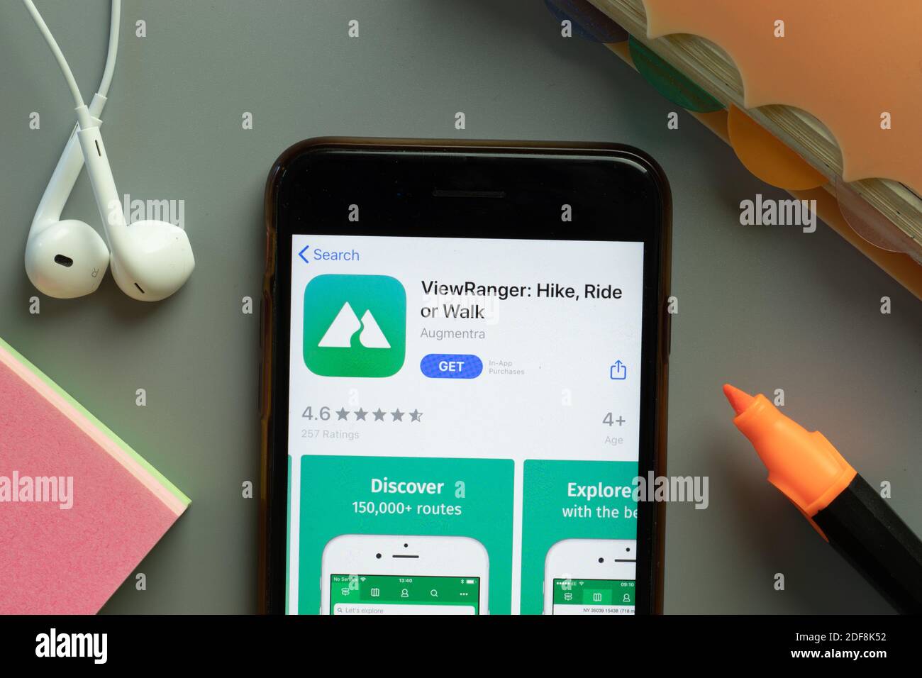 New York, USA - 1 December 2020: ViewRanger mobile app icon on phone ...