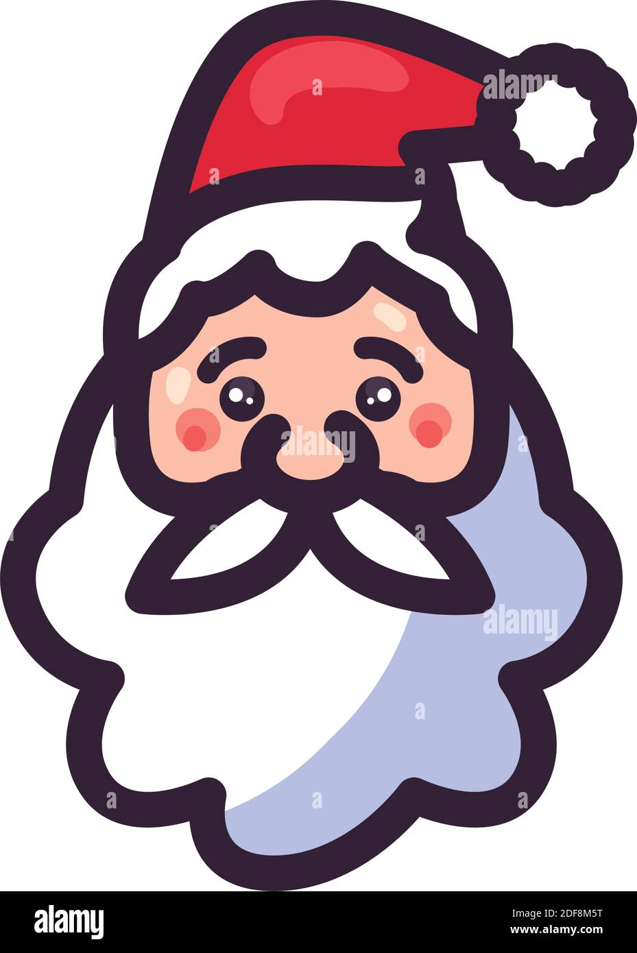 merry christmas santa head design, winter season and decoration theme ...