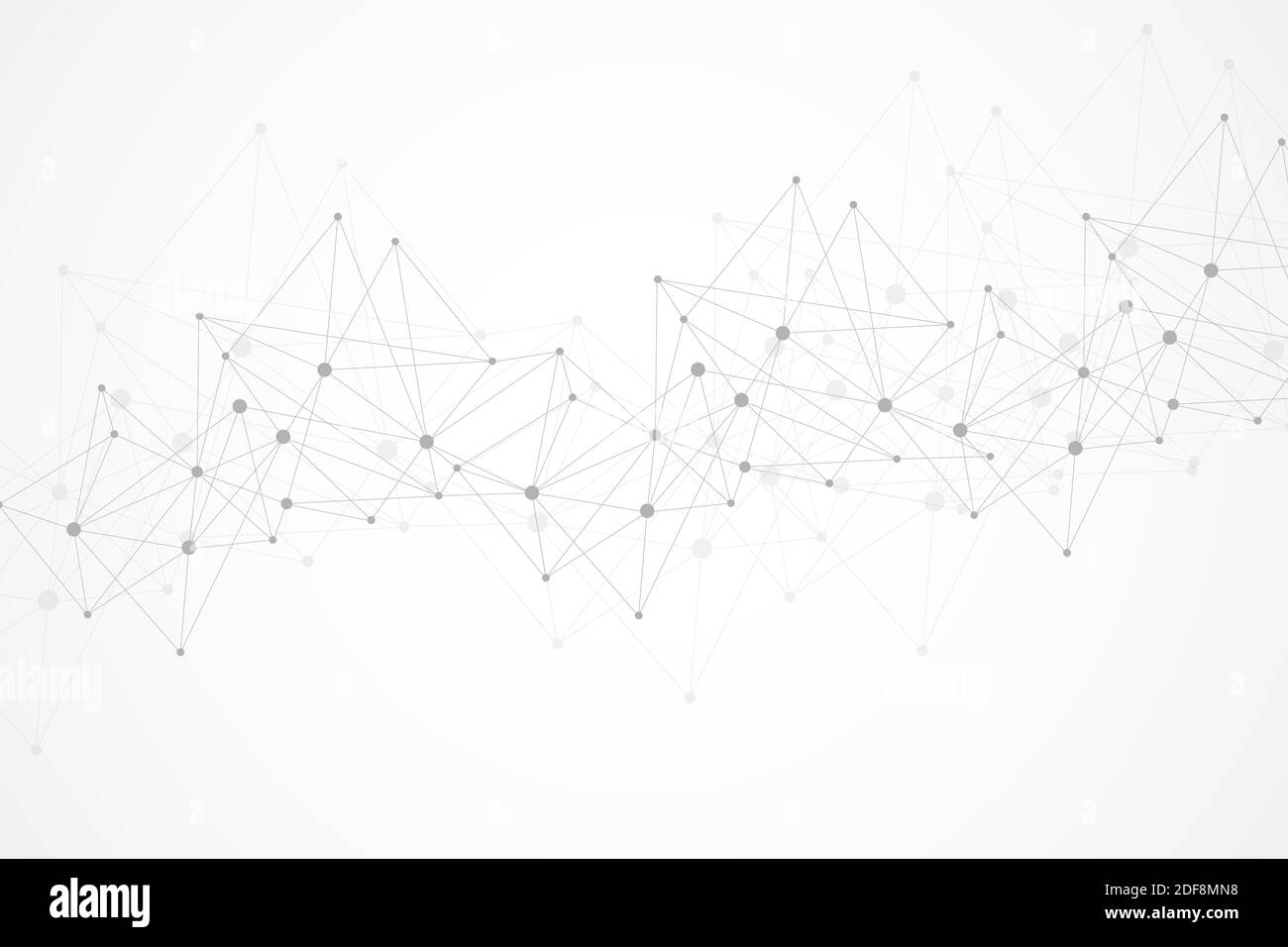 Geometric Abstract Background With Connected Line And Dots Structure