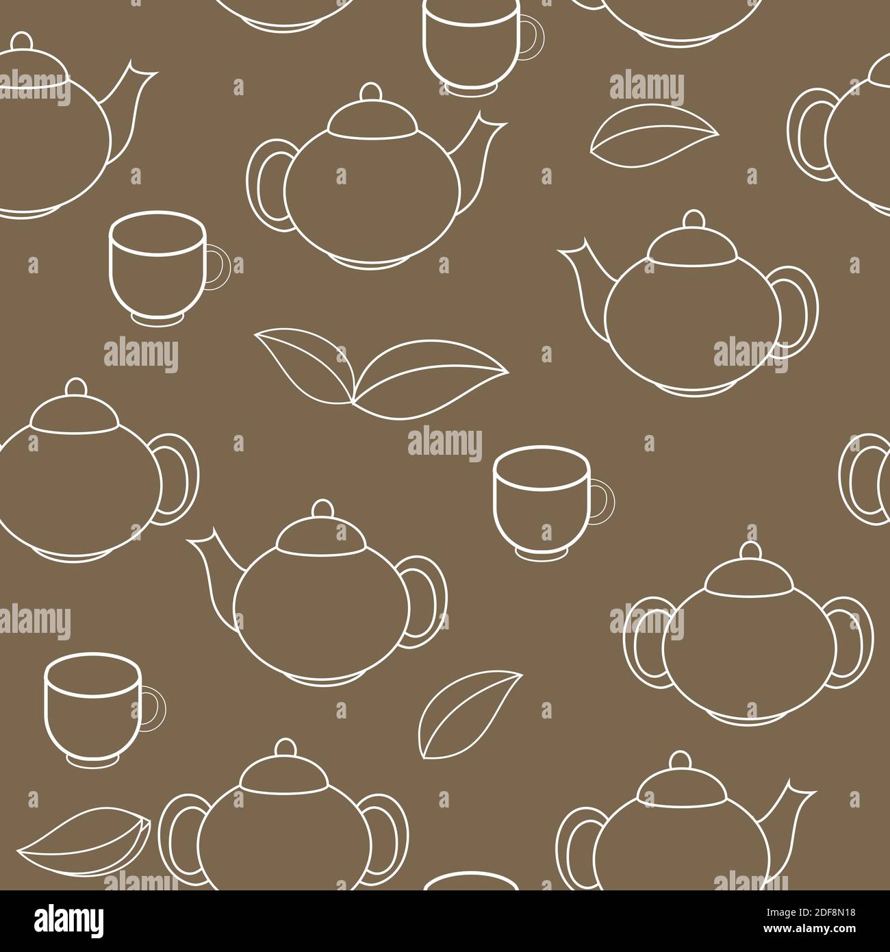 Tea Seamless Pattern Background Illustration Stock Photo - Alamy