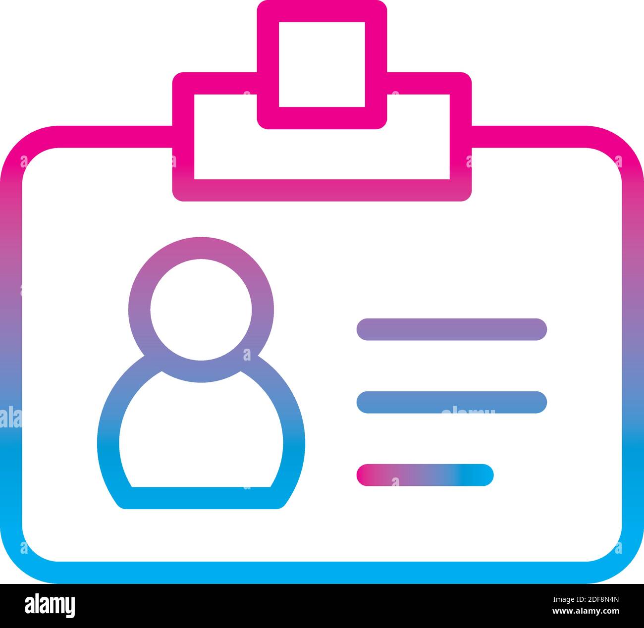 id card gradient style icon design, Photo business identity office ...