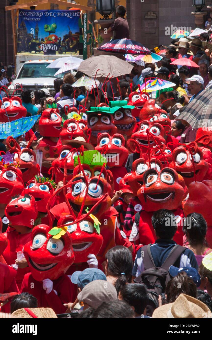 Mexicans dress in costumes and participate the DIA DE LOS LOCOS (DAY OF ...