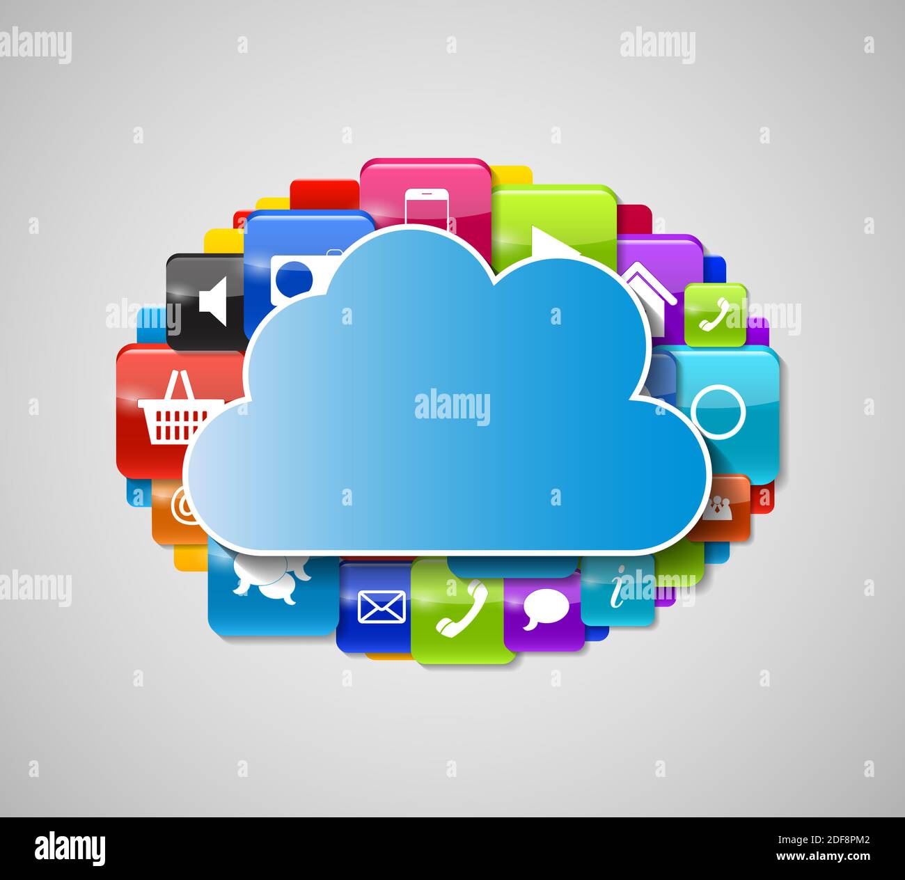Cloud Computing Concept Illustration. EPS 10 Stock Photo - Alamy