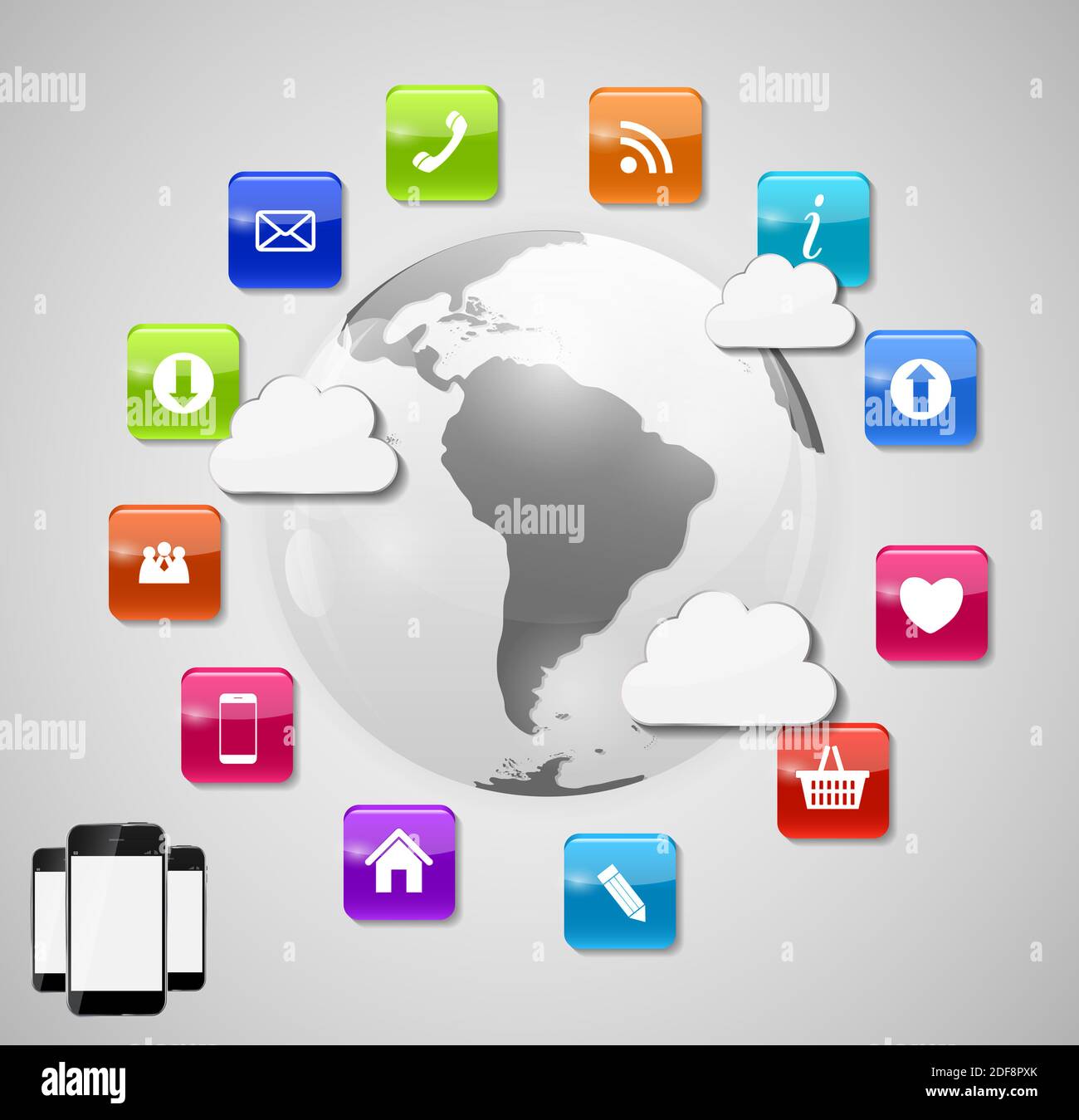 Abstract Cloud Computing Concept Illustration Stock Photo - Alamy