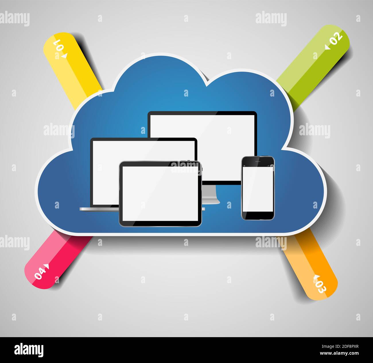 Abstract Cloud Computing Concept Illustration Stock Photo - Alamy