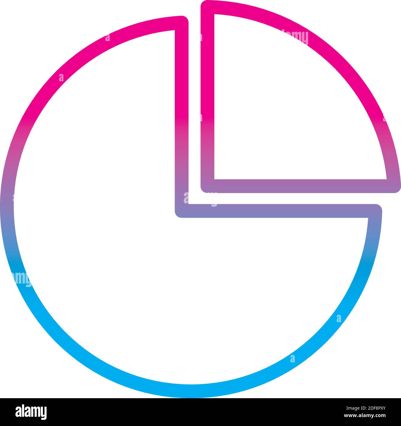 cake chart gradient style icon design, Data analysis and information ...