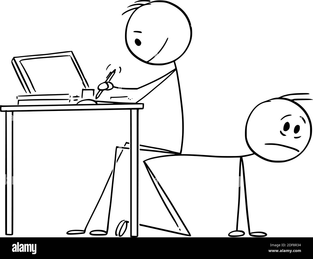 Person sitting in back Stock Vector Images - Alamy