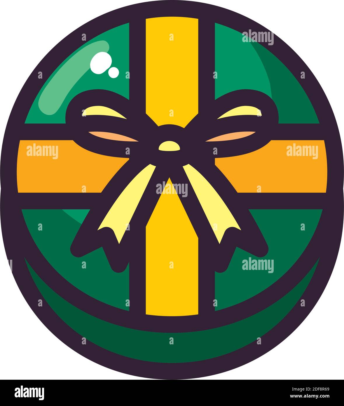 Gift circle with bowtie design, happy birthday merry christmas and ...