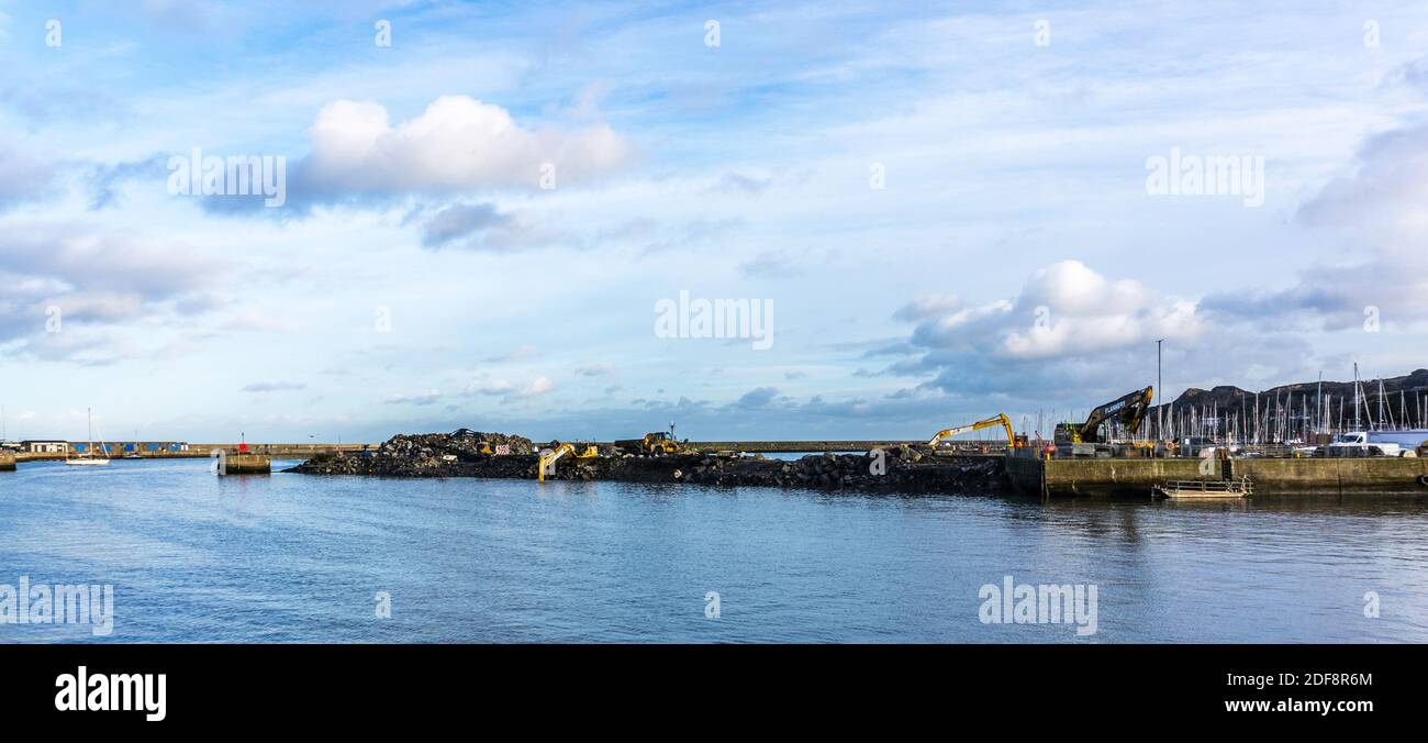 Howth Harbour in Dublin, Ireland where the middle pier is being ...
