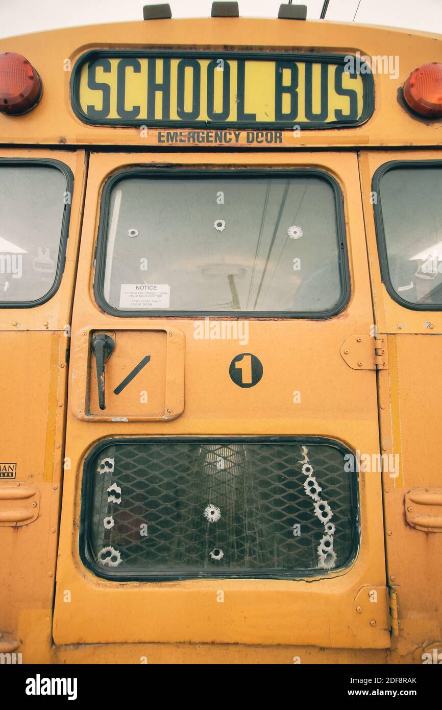 Close up of sign with bullet holes hi-res stock photography and images ...