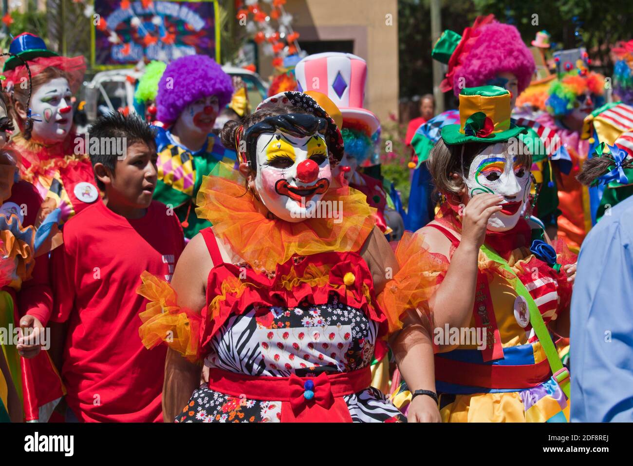 Mexicans dress in costumes and participate the DIA DE LOS LOCOS (DAY OF ...