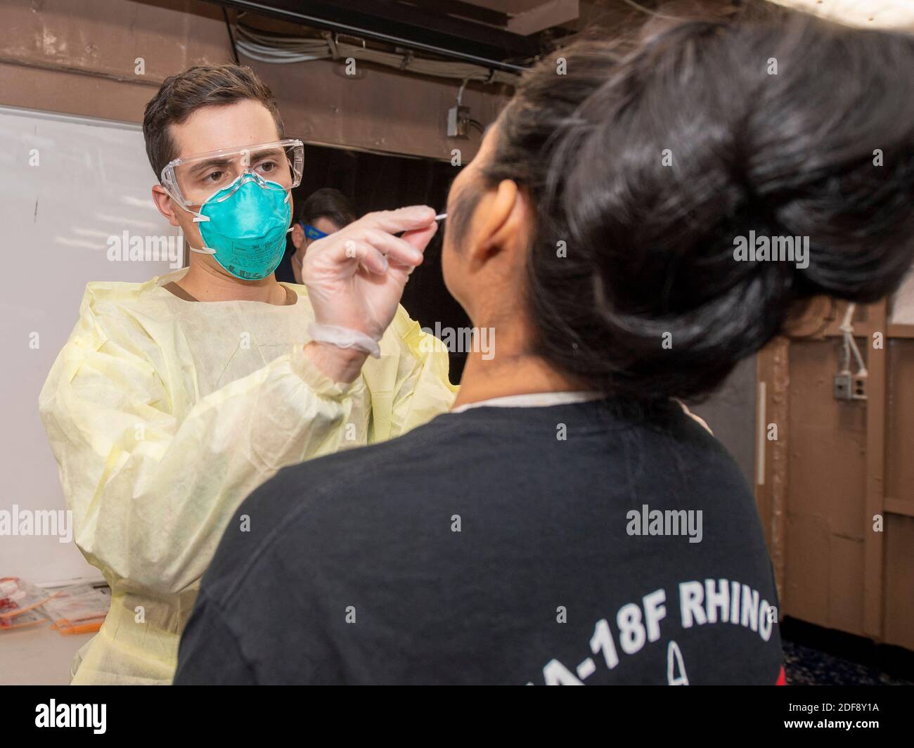 Hand out file photo dated April 1, 2020 of hospital Corpsman 2nd Class ...